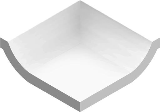 Light Grey, Matt - Cove Base Inside Corner - Höganäs Kakel